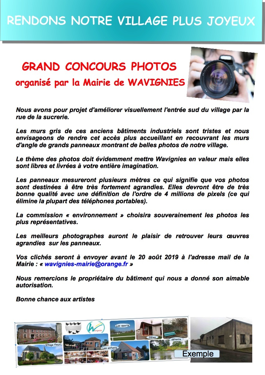 règlement concours photo – Mairie de Wavignies